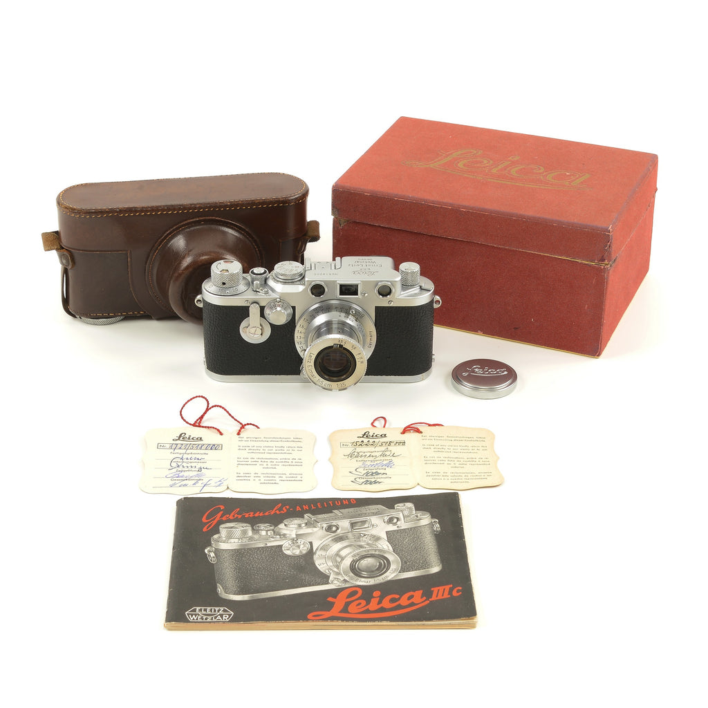 Leica IIIC Conversion IIIF + Leitz 50mm f3.5 Elmar + Box Extremely Nic